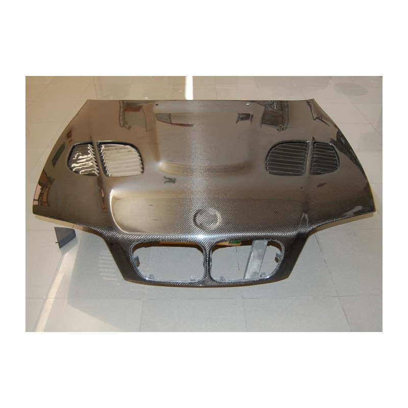 Capot Carbone BMW E46 '02-06 4P. Look M3 GTR C/T